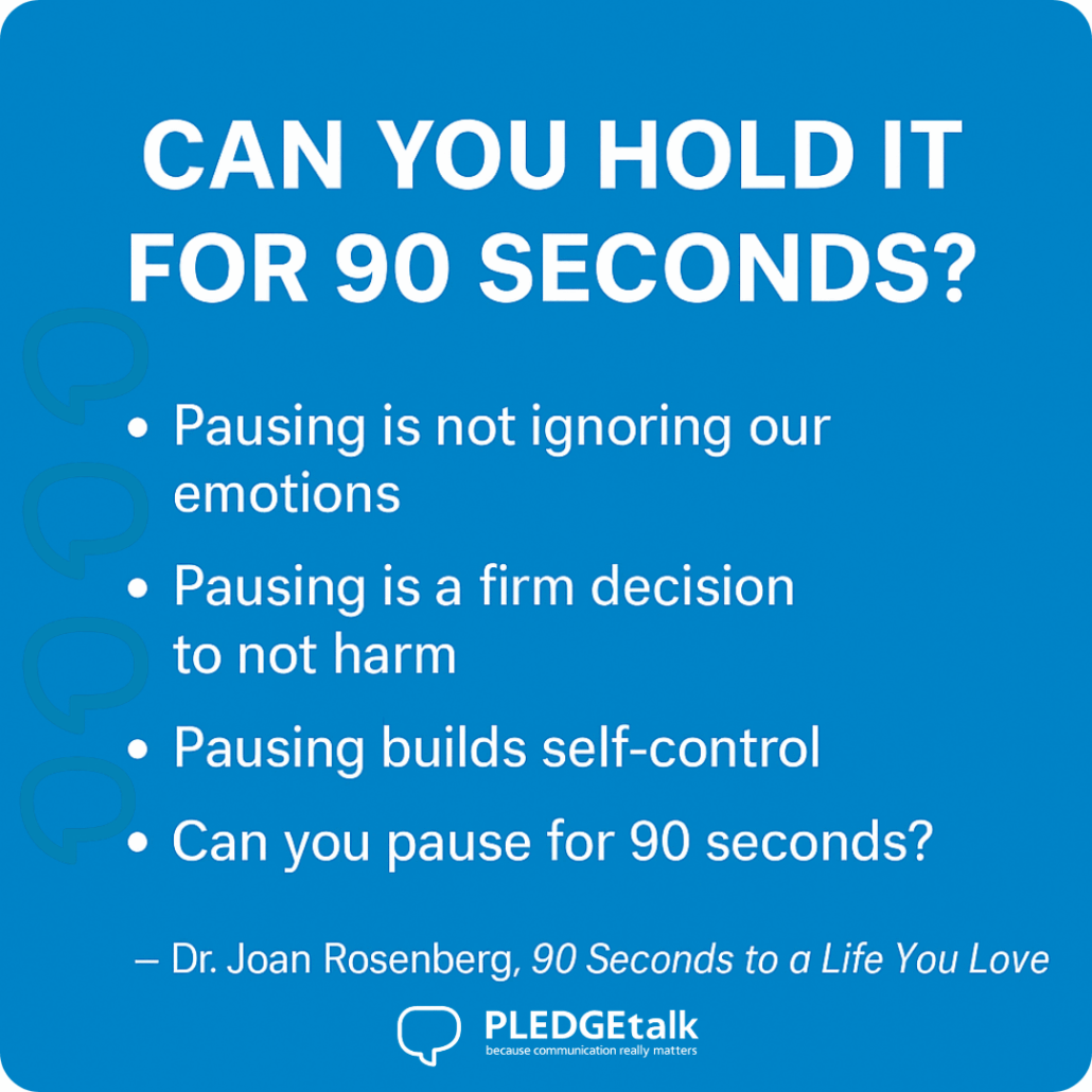 PT Can you hold it for 90 seconds? - PLEDGEtalk